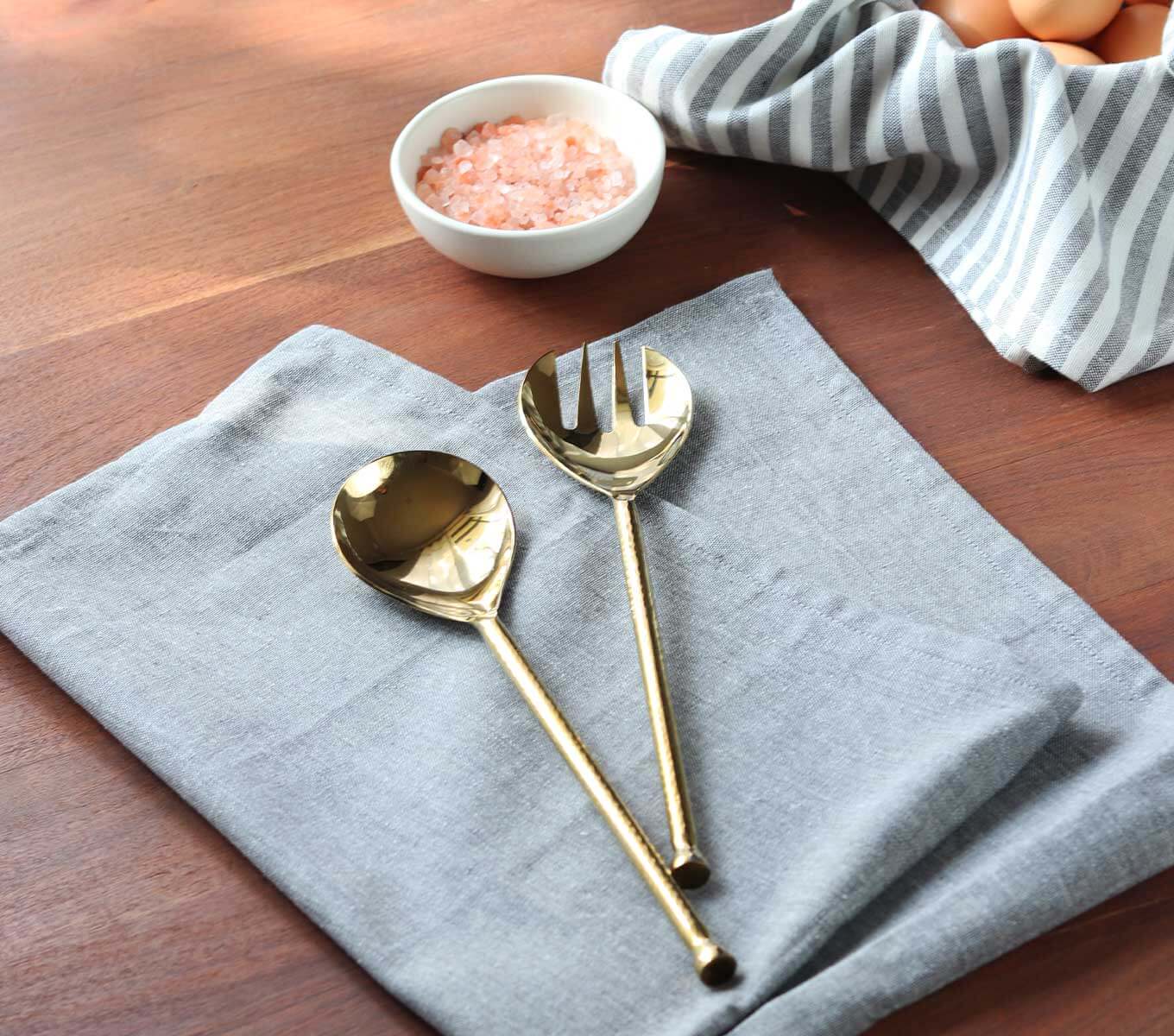 SERVING SPOON SET OF 2 - GOLD – NAPPA DORI